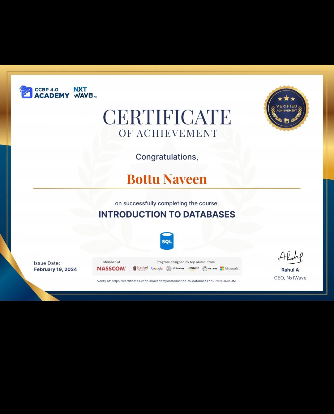 Naveen Bottu on LinkedIn: #database #nxtwave #learningneverstops Naveen Bottu on LinkedIn: #database #nxtwave #learningneverstops