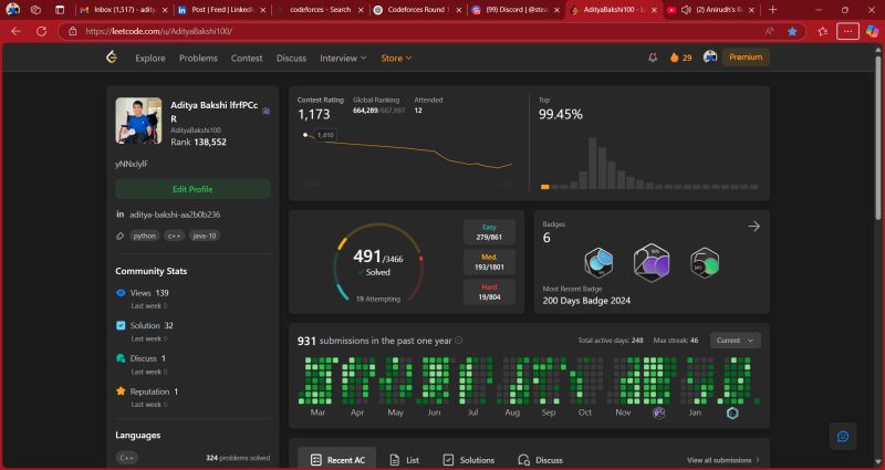 Aditya Bakshi on LinkedIn: #codeforces #leetcode # ... Aditya Bakshi on LinkedIn: #codeforces #leetcode # ...