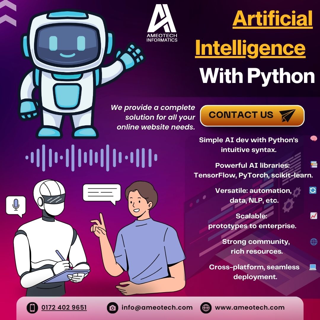 Ameotech Informatics on LinkedIn: #pythonai #aiwithpython # ... Ameotech Informatics on LinkedIn: #pythonai #aiwithpython # ...