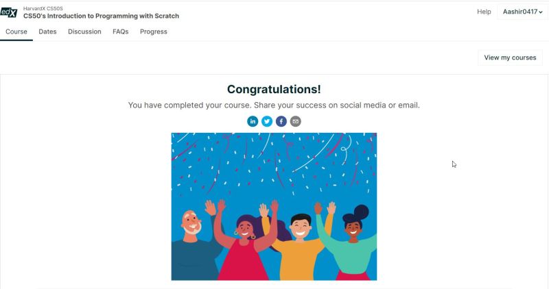 Aashir N. on LinkedIn: HarvardX CS50S CS50's Introduction to ... Aashir N. on LinkedIn: HarvardX CS50S CS50's Introduction to ...