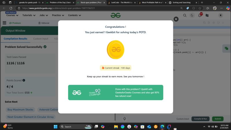 #geekstreak2024 #leetcode #100daysofcode #geeksforgeeks #keepcoding ... #geekstreak2024 #leetcode #100daysofcode #geeksforgeeks #keepcoding ...