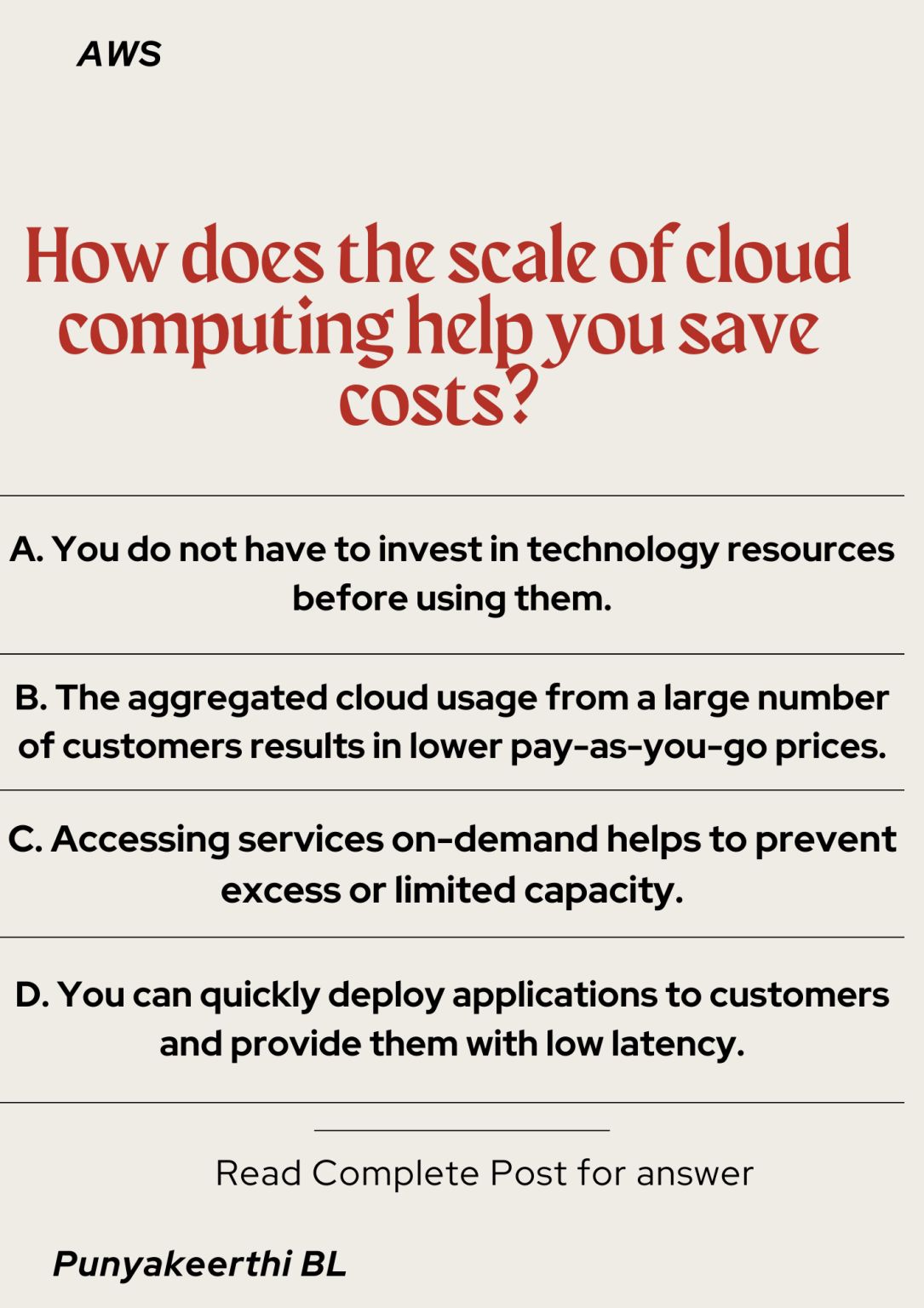 Punyakeerthi BL on LinkedIn: #aws #cloudcomputing #learnaws # ... Punyakeerthi BL on LinkedIn: #aws #cloudcomputing #learnaws # ...