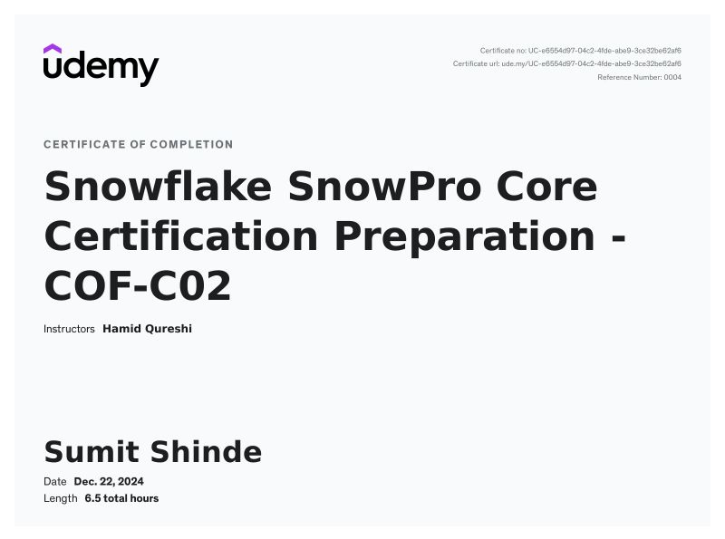 Sumit Shinde on LinkedIn: #snowflake #snowprocore #dataengineering # ... Sumit Shinde on LinkedIn: #snowflake #snowprocore #dataengineering # ...