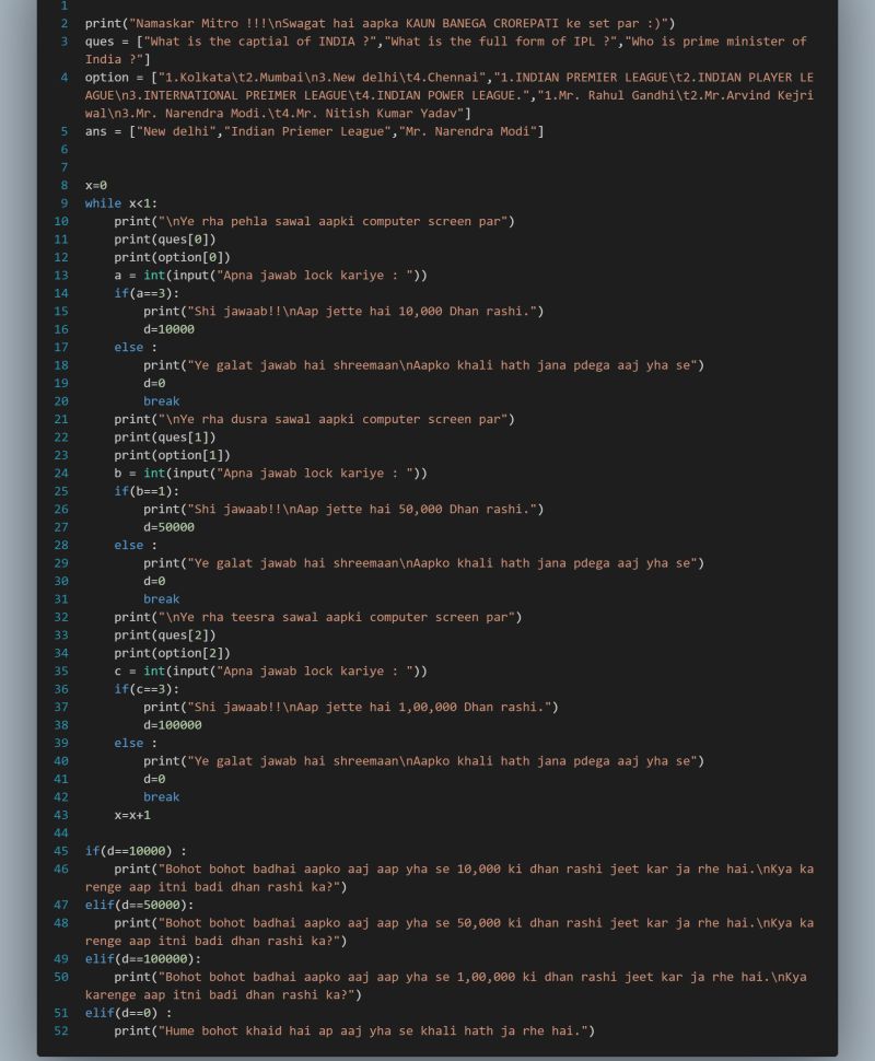 Vivek . on LinkedIn: #python #game #coding #daily Vivek . on LinkedIn: #python #game #coding #daily