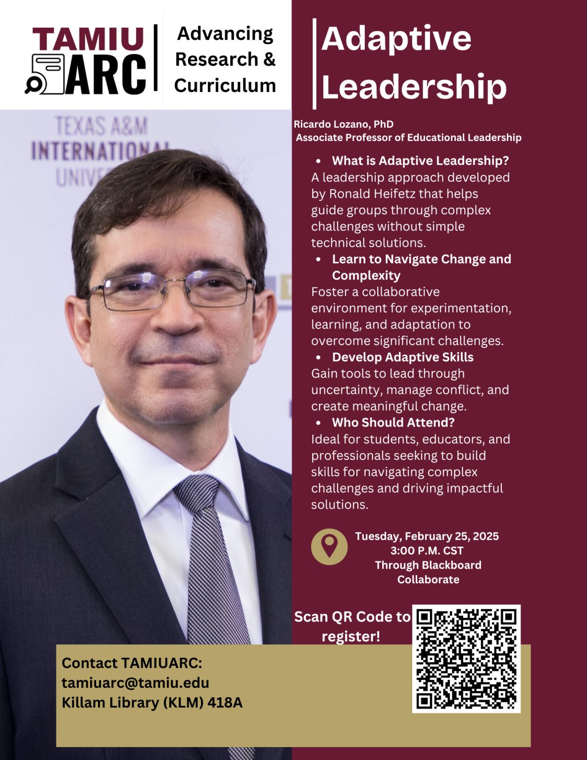 Come join me for an introduction to the Adaptive Leadership framework ... Come join me for an introduction to the Adaptive Leadership framework ...