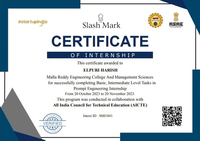 Harish Elpuri on LinkedIn: #slashmarkinternship Harish Elpuri on LinkedIn: #slashmarkinternship