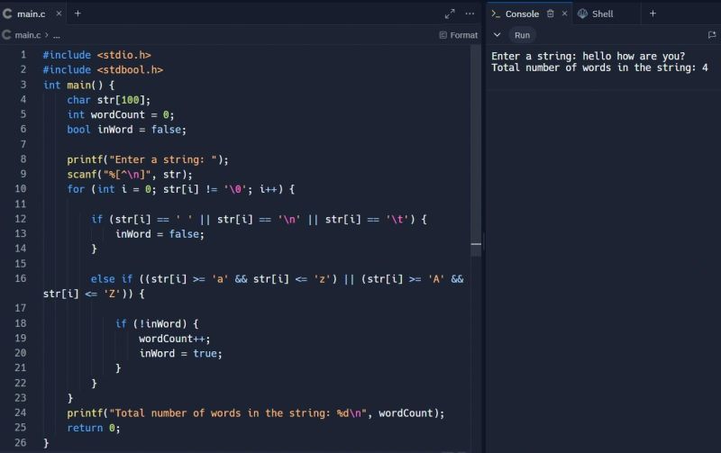 Day 82 of #100DaysOfCode Challenge: Word counting in C | Vidhi Garg ... Day 82 of #100DaysOfCode Challenge: Word counting in C | Vidhi Garg ...
