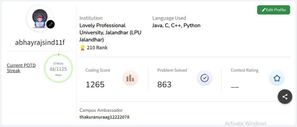 Abhayraj Singh mandloi on LinkedIn: #gfg #coding #programming #java #c ... Abhayraj Singh mandloi on LinkedIn: #gfg #coding #programming #java #c ...
