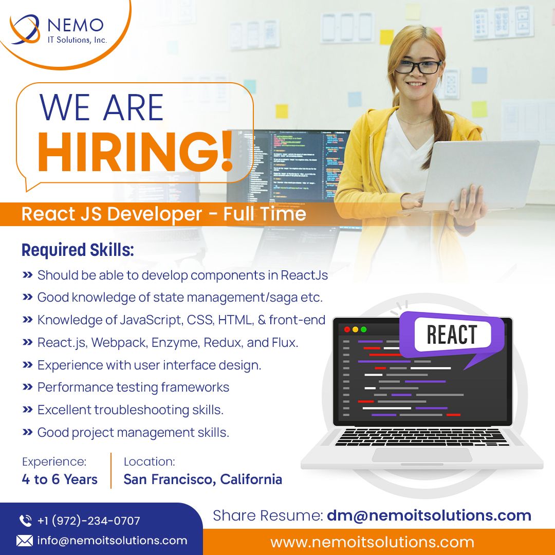 Nemo IT Solutions Inc on LinkedIn: #reactjs #reactjsdevelopment # ... Nemo IT Solutions Inc on LinkedIn: #reactjs #reactjsdevelopment # ...