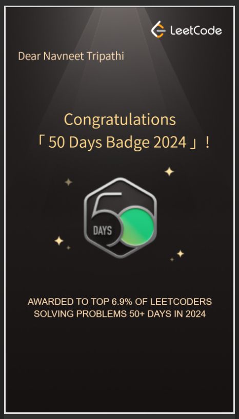 Navneet Tripathi on LinkedIn: #leetcode #codingjourney Navneet Tripathi on LinkedIn: #leetcode #codingjourney