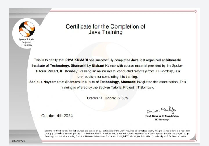 Riya Singh on LinkedIn: #spokentutorialproject #java #iitbombay # ... Riya Singh on LinkedIn: #spokentutorialproject #java #iitbombay # ...