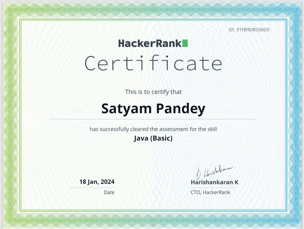 Satyam Pandey on LinkedIn: #java #certification #learningjourney # ... Satyam Pandey on LinkedIn: #java #certification #learningjourney # ...