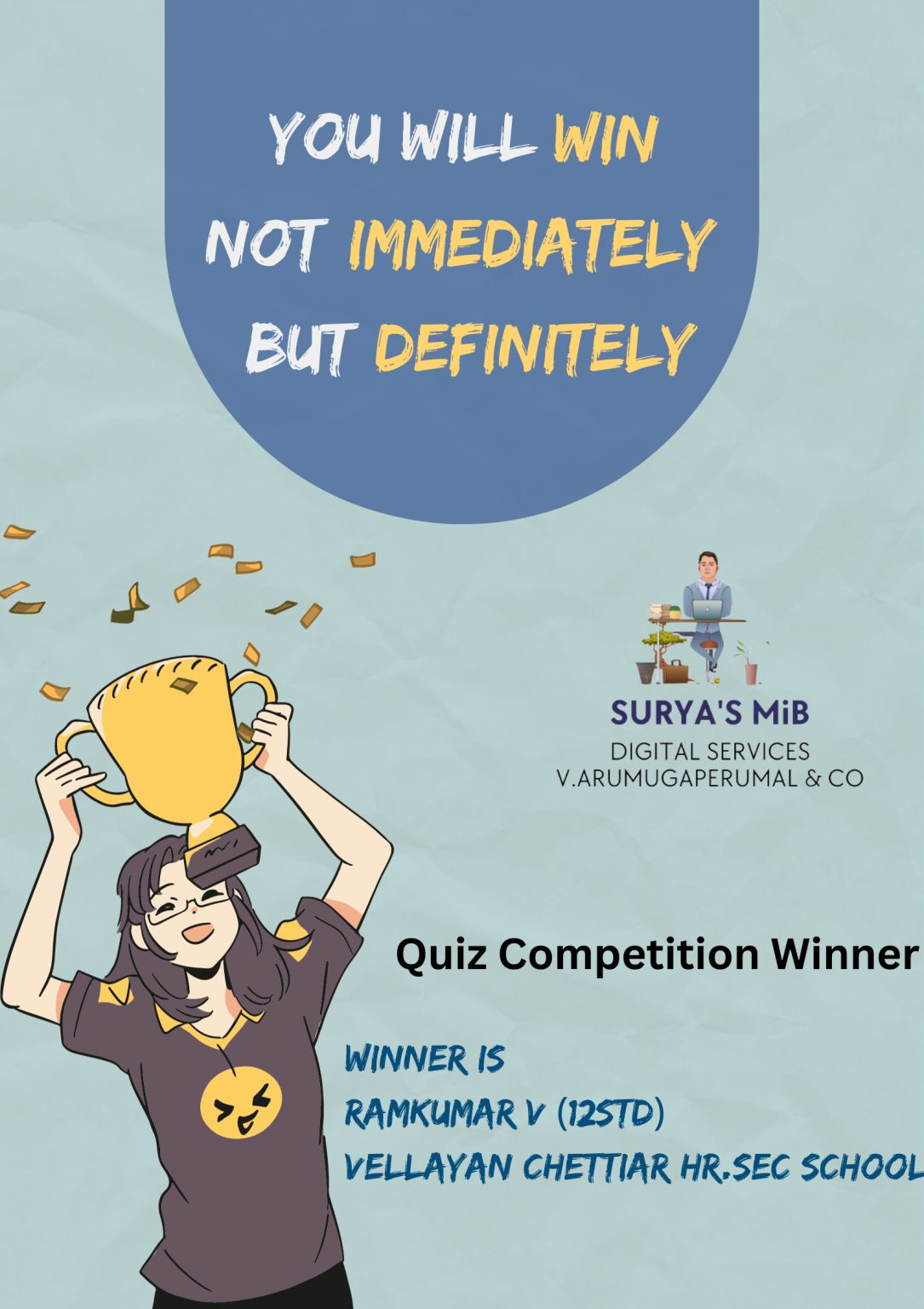 SURYA'S MiB ENTERPRISE on LinkedIn: Quiz Competition Winner SURYA'S MiB ENTERPRISE on LinkedIn: Quiz Competition Winner