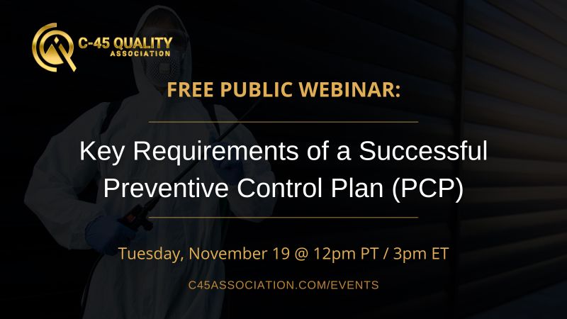 C45 Quality Association on LinkedIn: Preventive Control Plans (PCPs ... C45 Quality Association on LinkedIn: Preventive Control Plans (PCPs ...