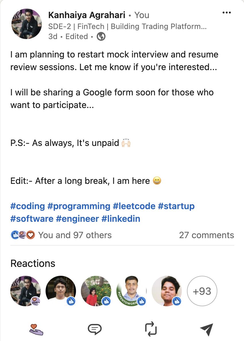 Kanhaiya Agrahari on LinkedIn: #coding #programming #leetcode #startup ... Kanhaiya Agrahari on LinkedIn: #coding #programming #leetcode #startup ...