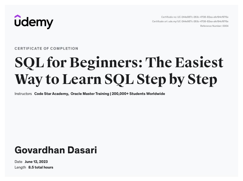 Govardhan Dasari on LinkedIn: #sql #sqldatabase #sqlprogramming Govardhan Dasari on LinkedIn: #sql #sqldatabase #sqlprogramming