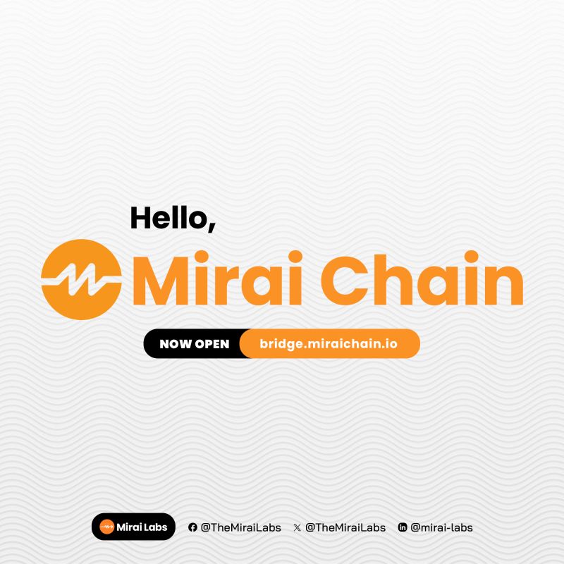 Mirai Labs on LinkedIn: Say hello to Mirai Chain! 👋 A custom-built EVM ... Mirai Labs on LinkedIn: Say hello to Mirai Chain! 👋 A custom-built EVM ...