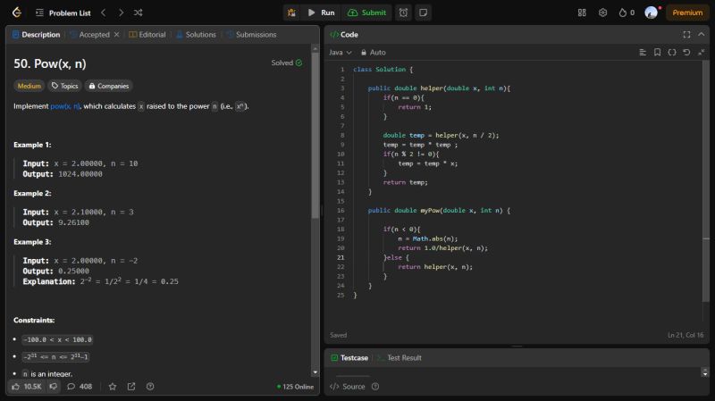 #100daysofcode #leetcode #recursion #divideandconquer #algorithms #java ... #100daysofcode #leetcode #recursion #divideandconquer #algorithms #java ...