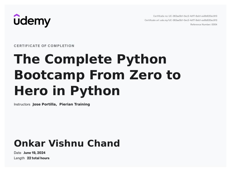 ONKAR CHAND on LinkedIn: #python #programming #coding #pythonbootcamp # ... ONKAR CHAND on LinkedIn: #python #programming #coding #pythonbootcamp # ...