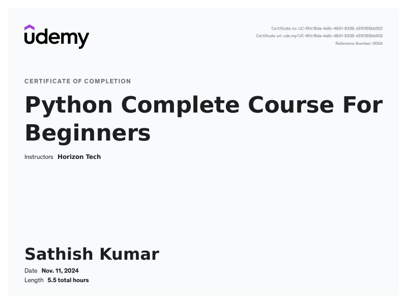 Sathish Kumar on LinkedIn: #python #programming #continuouslearning # ... Sathish Kumar on LinkedIn: #python #programming #continuouslearning # ...