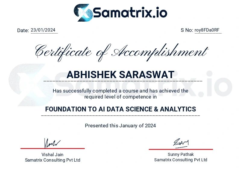 #datascience #analytics #lifelonglearning | Abhishek Saraswat #datascience #analytics #lifelonglearning | Abhishek Saraswat