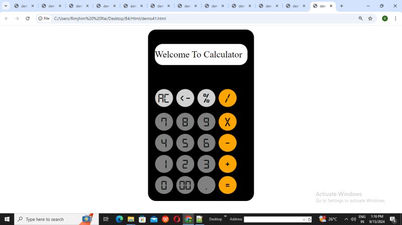 Rimjhim Rai on LinkedIn: This calculator is built using Html and css ... Rimjhim Rai on LinkedIn: This calculator is built using Html and css ...
