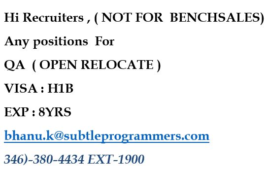 Bhanu Prakash on LinkedIn: #h1b #qa #testing #manual #selenium # ... Bhanu Prakash on LinkedIn: #h1b #qa #testing #manual #selenium # ...
