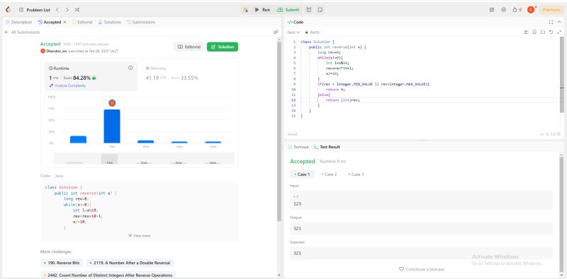 DHARSHNI S M on LinkedIn: #leetcode #reverseinteger #java # ... DHARSHNI S M on LinkedIn: #leetcode #reverseinteger #java # ...