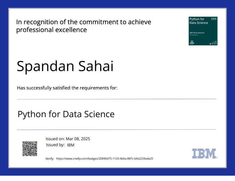 #datascience #python #ibm | Spandan Sahai #datascience #python #ibm | Spandan Sahai
