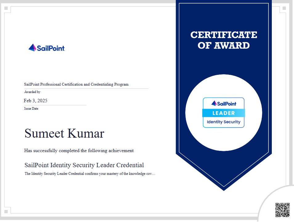 #sailpoint | Sumeet Kumar #sailpoint | Sumeet Kumar