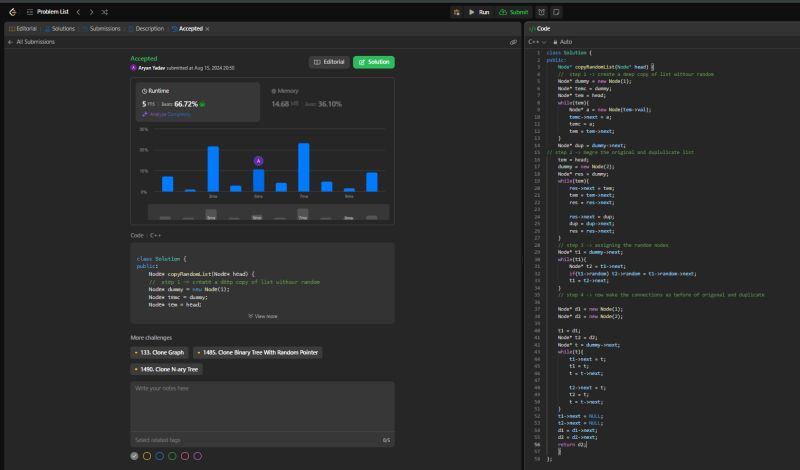 Aryan Yadav on LinkedIn: π Day 76 of 100: LeetCode Challenge - Copy ... Aryan Yadav on LinkedIn: π Day 76 of 100: LeetCode Challenge - Copy ...