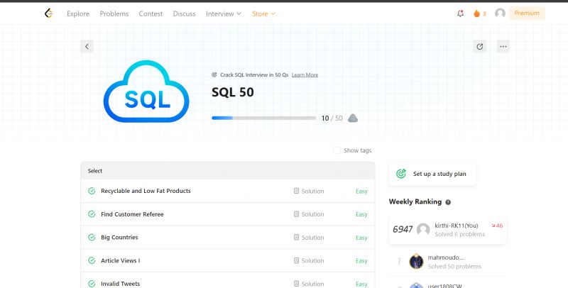 kiruthika ramesh on LinkedIn: #sql #leetcode #continuouslearning # ... kiruthika ramesh on LinkedIn: #sql #leetcode #continuouslearning # ...