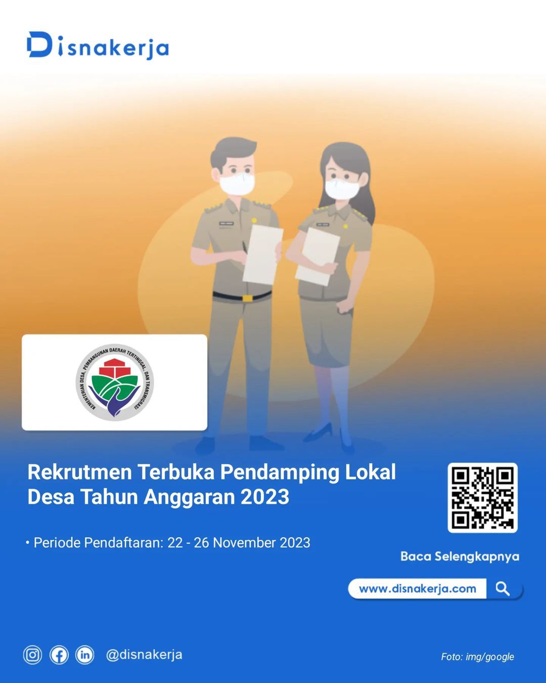 Rekrutmen Terbuka Pendamping Lokal Desa Tahun Anggaran 2023 -… | DISNAKERJA Rekrutmen Terbuka Pendamping Lokal Desa Tahun Anggaran 2023 -… | DISNAKERJA