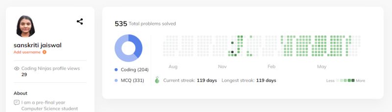 Sanskriti Jaiswal on LinkedIn: #100daysofcode #dsa #cpp #codingjourney ... Sanskriti Jaiswal on LinkedIn: #100daysofcode #dsa #cpp #codingjourney ...