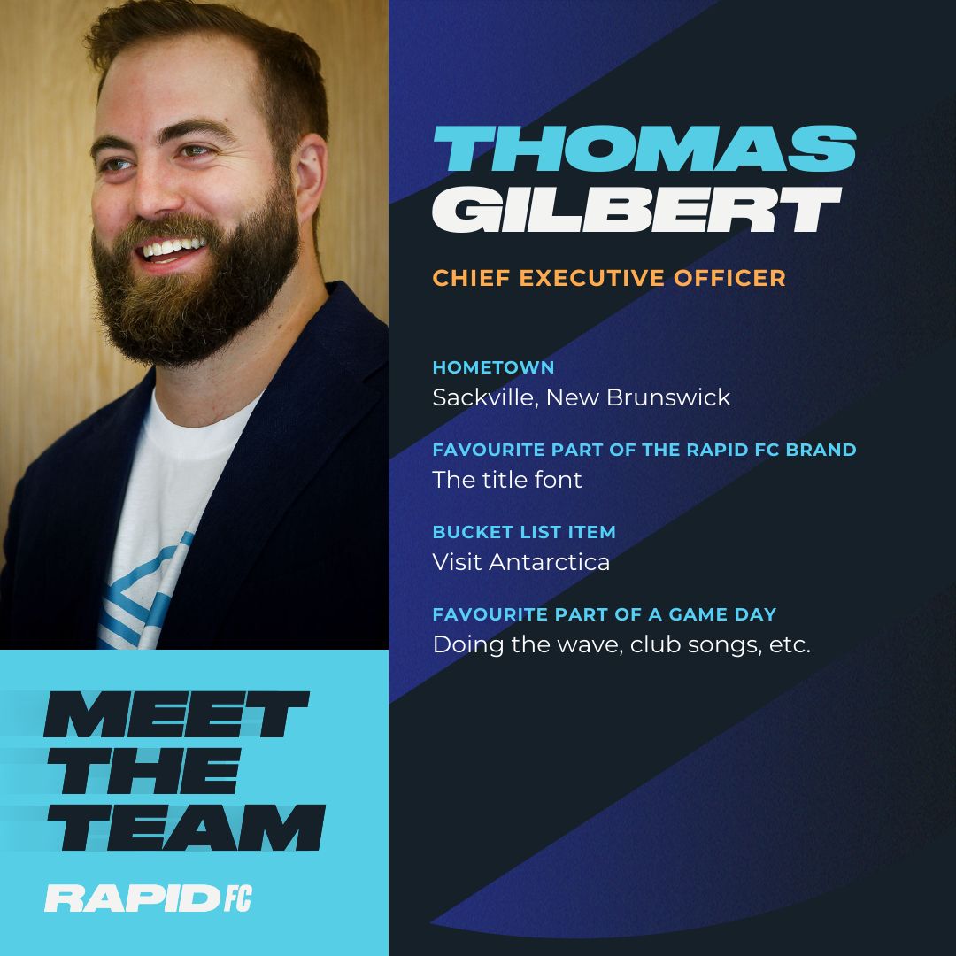 Introducing Rapid FC's CEO, Thomas Gilbert, MBA! 💙 Tom is a Canadian ... Introducing Rapid FC's CEO, Thomas Gilbert, MBA! 💙 Tom is a Canadian ...