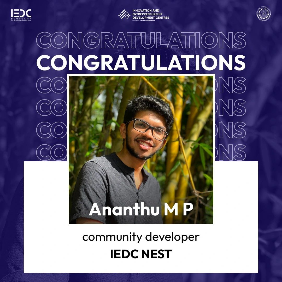 Ananthu M P on LinkedIn: #achievement #cec Ananthu M P on LinkedIn: #achievement #cec