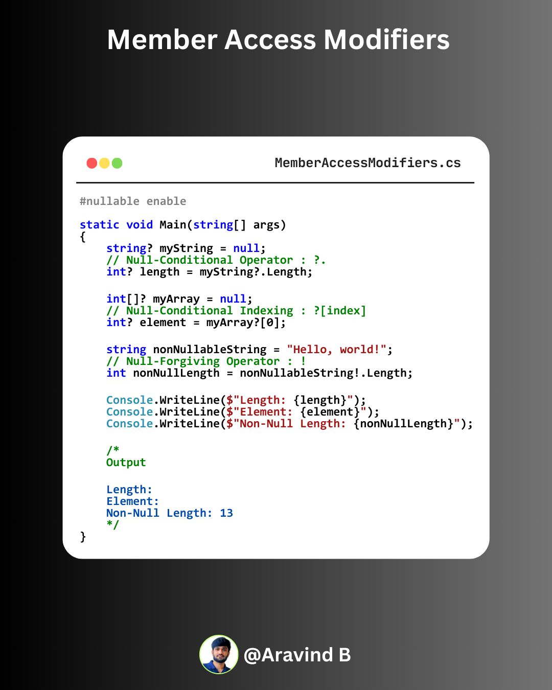 Aravind B on LinkedIn: #dotnet #csharp #programming #codingtips # ... Aravind B on LinkedIn: #dotnet #csharp #programming #codingtips # ...
