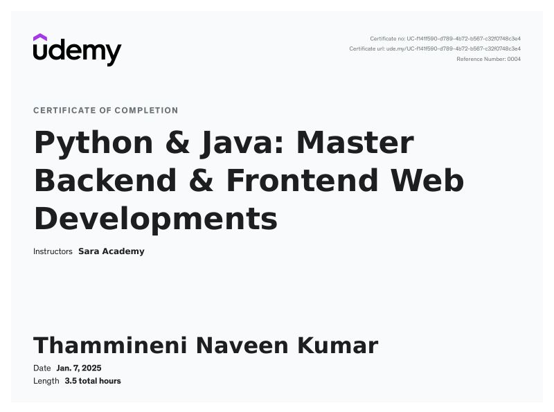 T Naveen Kumar on LinkedIn: #webdevelopment #python #java # ... T Naveen Kumar on LinkedIn: #webdevelopment #python #java # ...