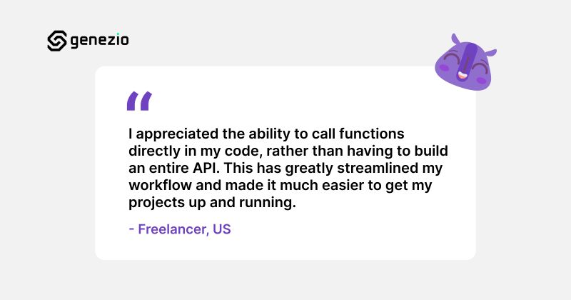 Genezio on LinkedIn: #genezio #testimonials #github #examples #getstarted Genezio on LinkedIn: #genezio #testimonials #github #examples #getstarted