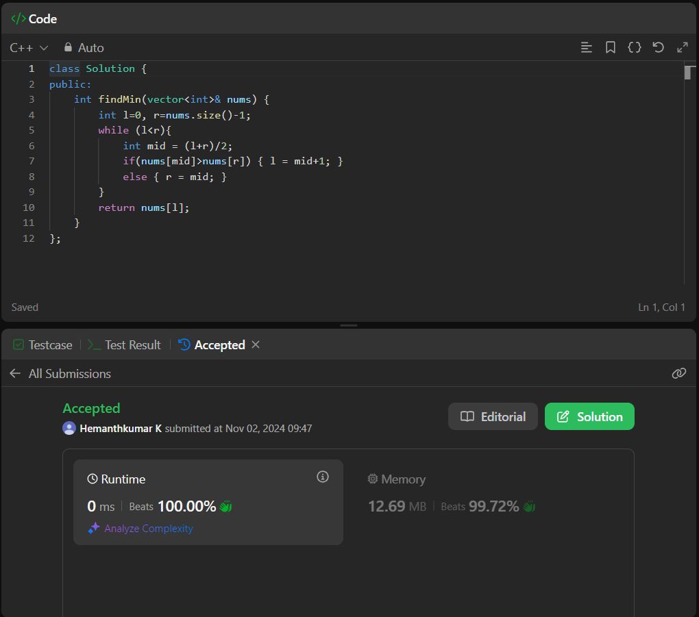 Hemanthkumar K on LinkedIn: #100daysofcode #cpp #leetcode #binarysearch ... Hemanthkumar K on LinkedIn: #100daysofcode #cpp #leetcode #binarysearch ...