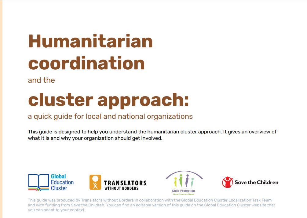 Learn about the humanitarian cluster approach in Arabic | Global Child ... Learn about the humanitarian cluster approach in Arabic | Global Child ...