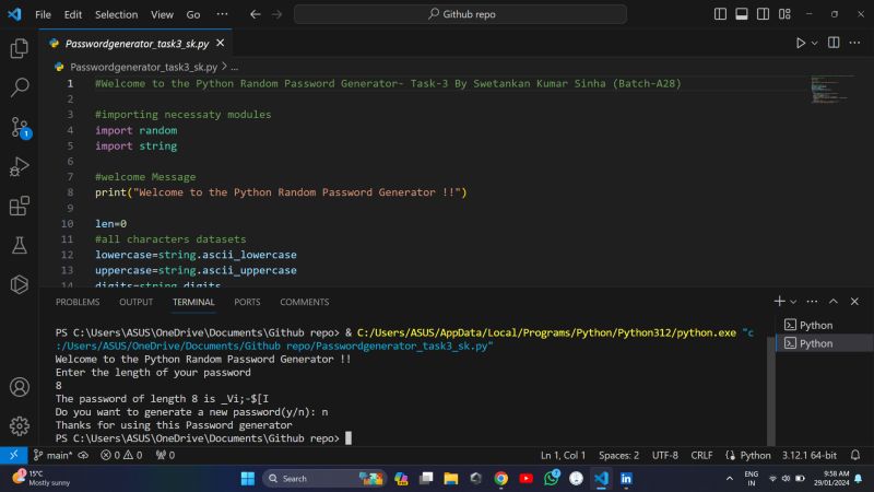 Swetankan Kumar Sinha on LinkedIn: #python #internship #codsoft # ... Swetankan Kumar Sinha on LinkedIn: #python #internship #codsoft # ...