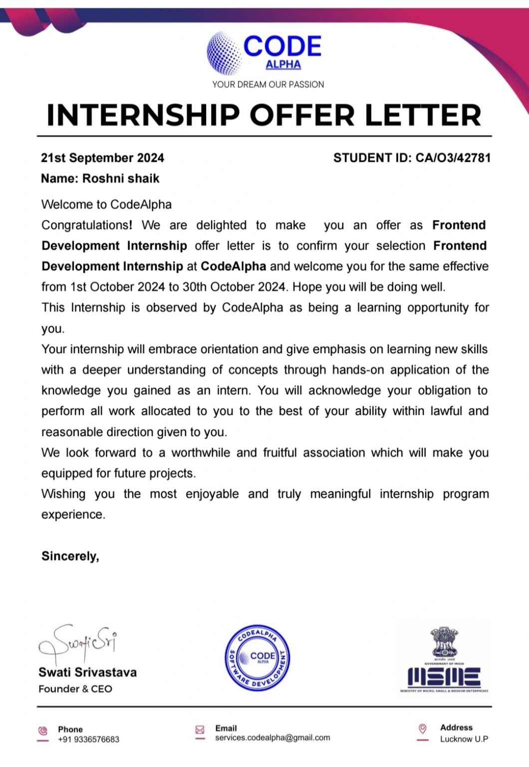 Roshni Shaik on LinkedIn: #internship #frontenddevelopment #codealpha # ... Roshni Shaik on LinkedIn: #internship #frontenddevelopment #codealpha # ...