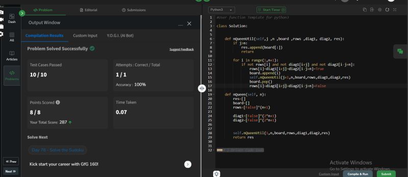 #100daysofcode #day77 #backtracking #nqueens #dsa #problemsolving ... #100daysofcode #day77 #backtracking #nqueens #dsa #problemsolving ...