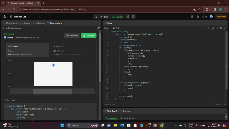 Day 4 of 100 Days Coding Challenge: Remove Element | Shiva Raj posted ... Day 4 of 100 Days Coding Challenge: Remove Element | Shiva Raj posted ...