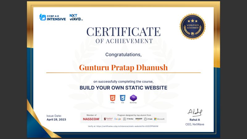 #ccbpian #html #css #bootstrap #nxtwave | Dhanush Gunturu #ccbpian #html #css #bootstrap #nxtwave | Dhanush Gunturu