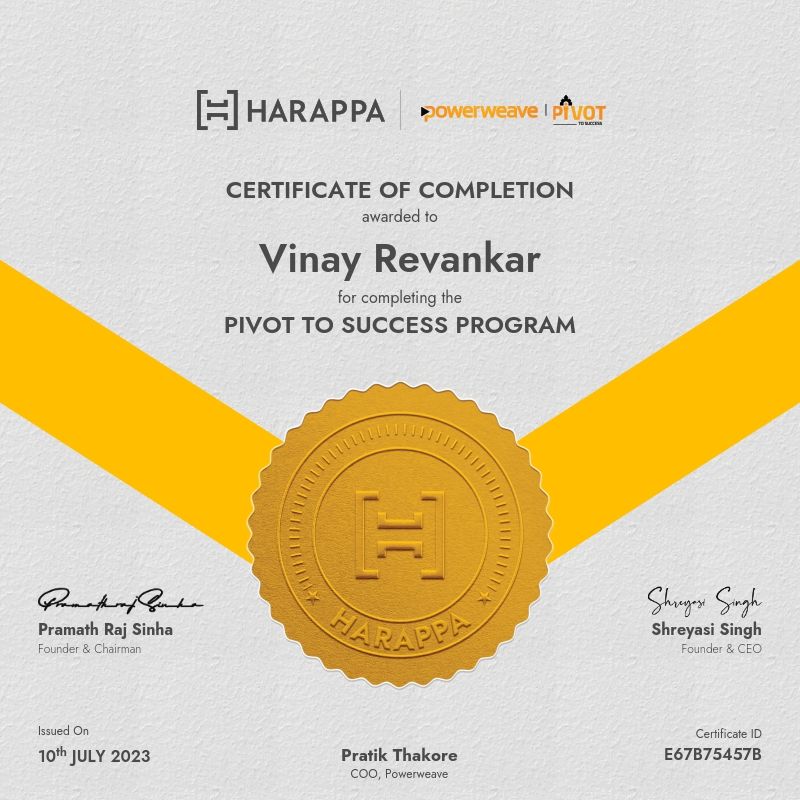 Vinay N Revankar, PMP®,PMI-ACP®, Certified Scrum Master - CSM® on ... Vinay N Revankar, PMP®,PMI-ACP®, Certified Scrum Master - CSM® on ...