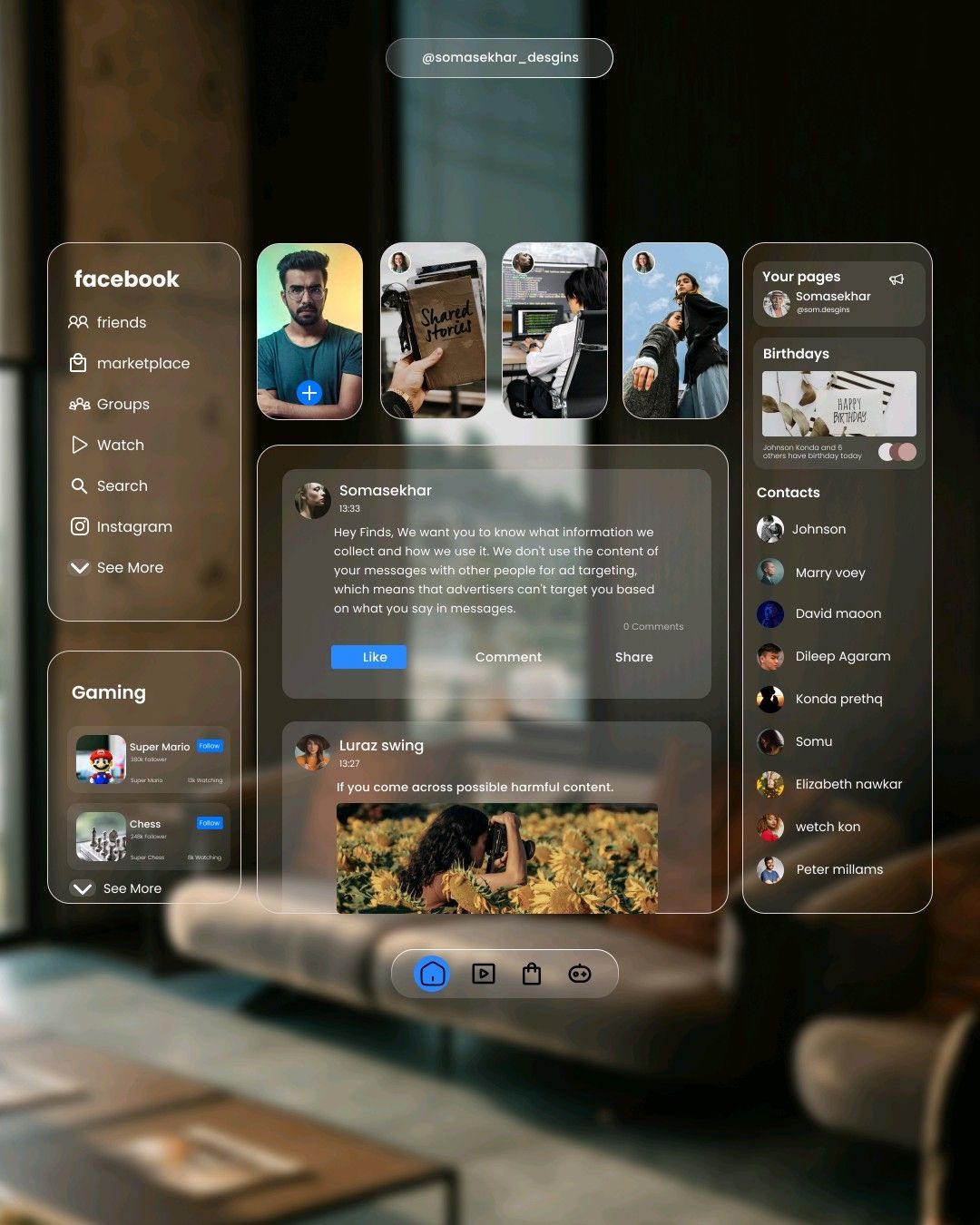 Somasekhar Reddy Bontha on LinkedIn: Facebook Dashboard - Spatial style๐ Somasekhar Reddy Bontha on LinkedIn: Facebook Dashboard - Spatial style๐