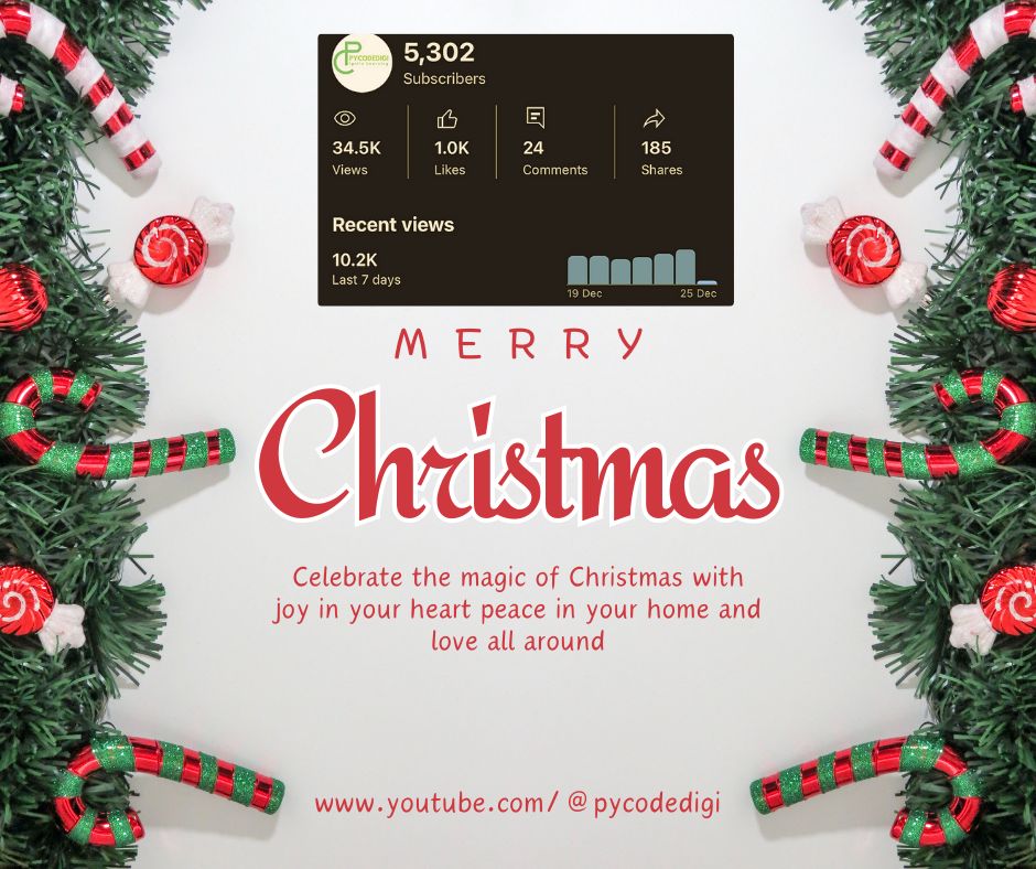Subakaran K. on LinkedIn: #pycodedigi #youtubejourney #5000subscribers ... Subakaran K. on LinkedIn: #pycodedigi #youtubejourney #5000subscribers ...