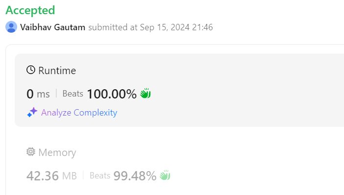 Vaibhav Gautam on LinkedIn: #leetcode #dsa Vaibhav Gautam on LinkedIn: #leetcode #dsa